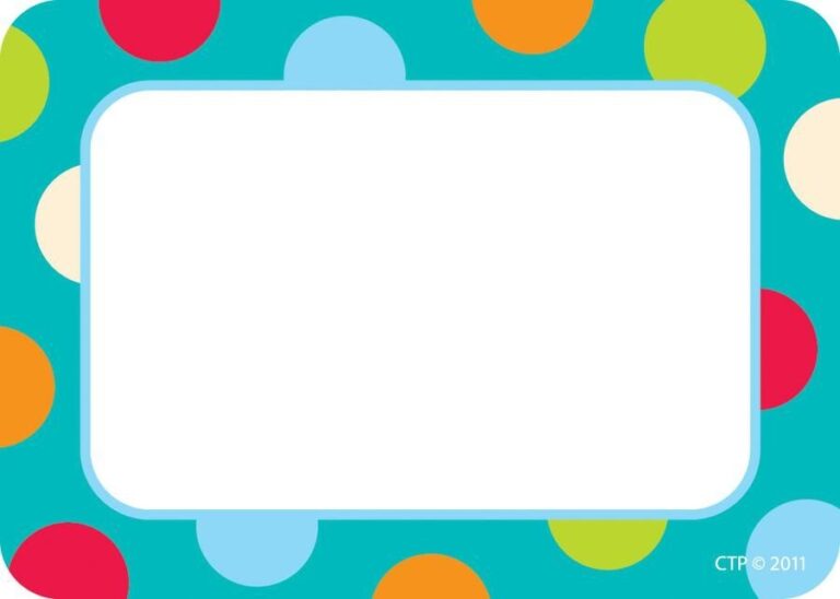 Printable Cubby Labels - Free Printable Label